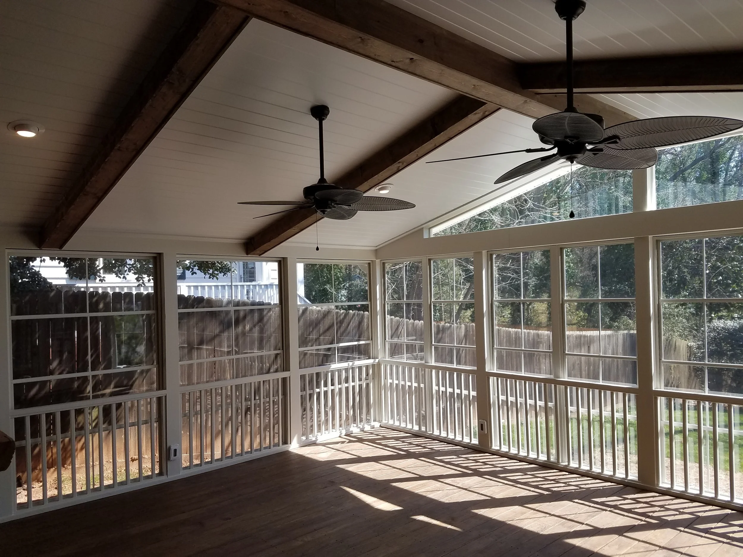 EZE Breeze Porch with Fireplace and Paver Patio