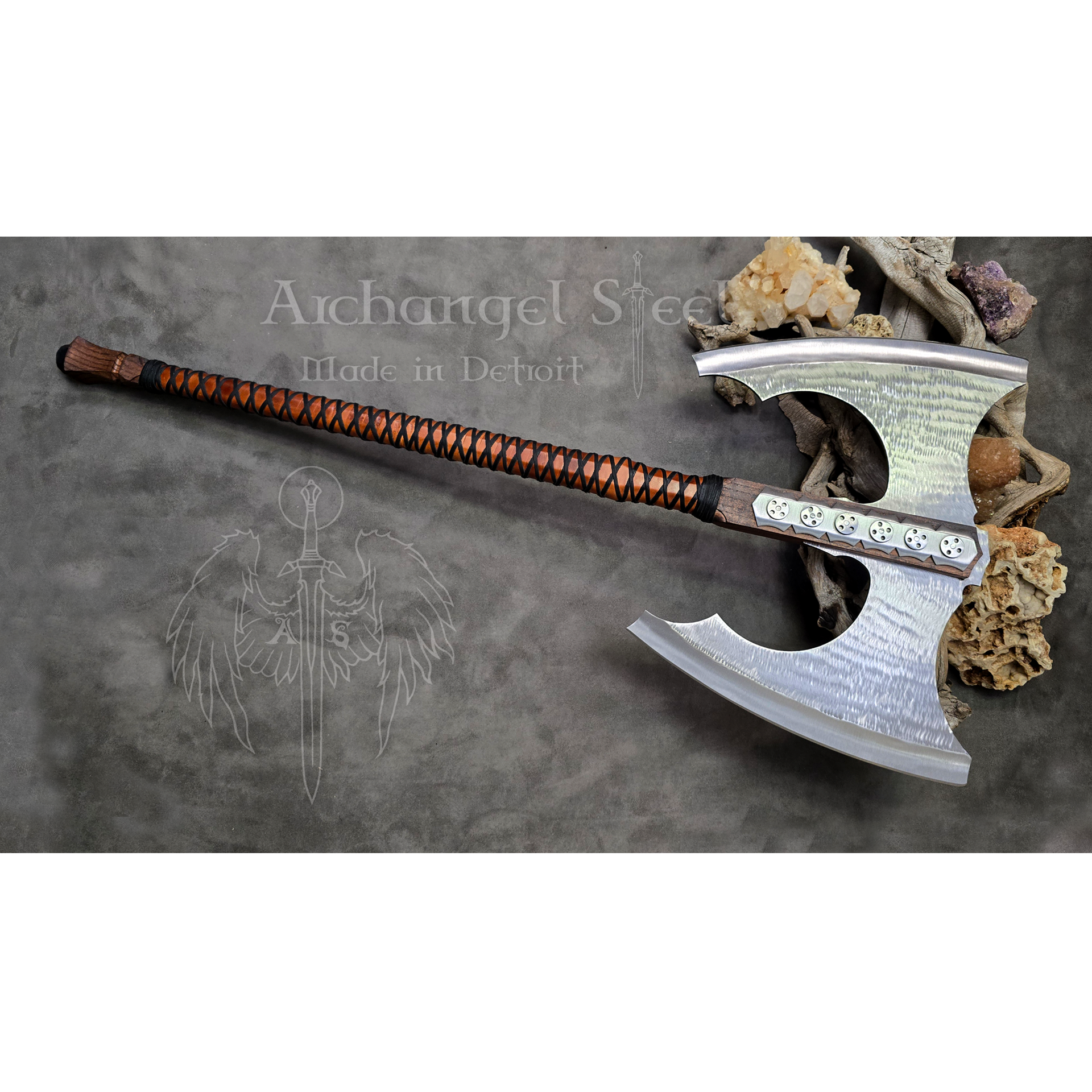 Extra Large Double-Headed Battle Axe — Archangel Steel