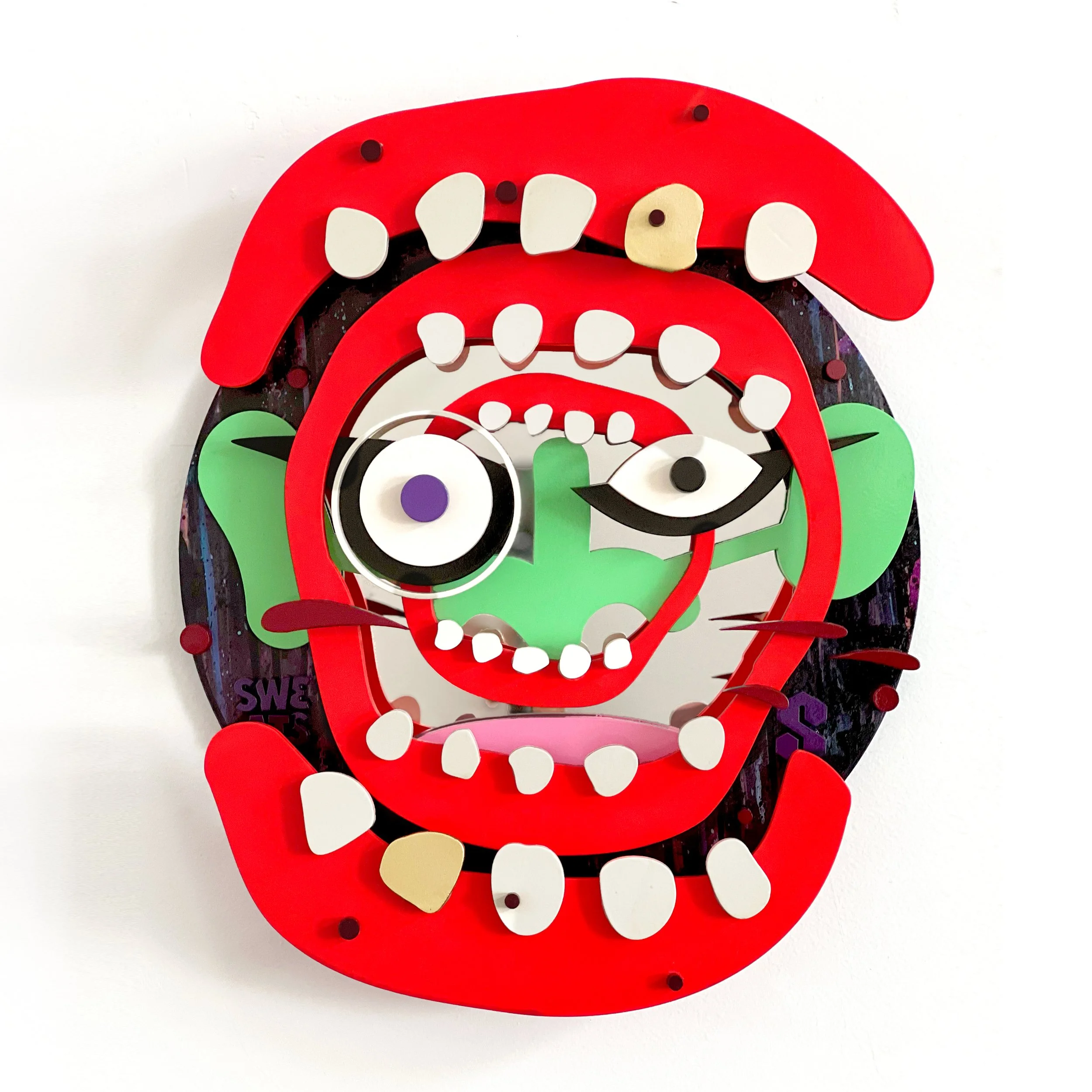 LIP SYNC 2 - WOOD SCULPTURE MIRROR — SWEATS