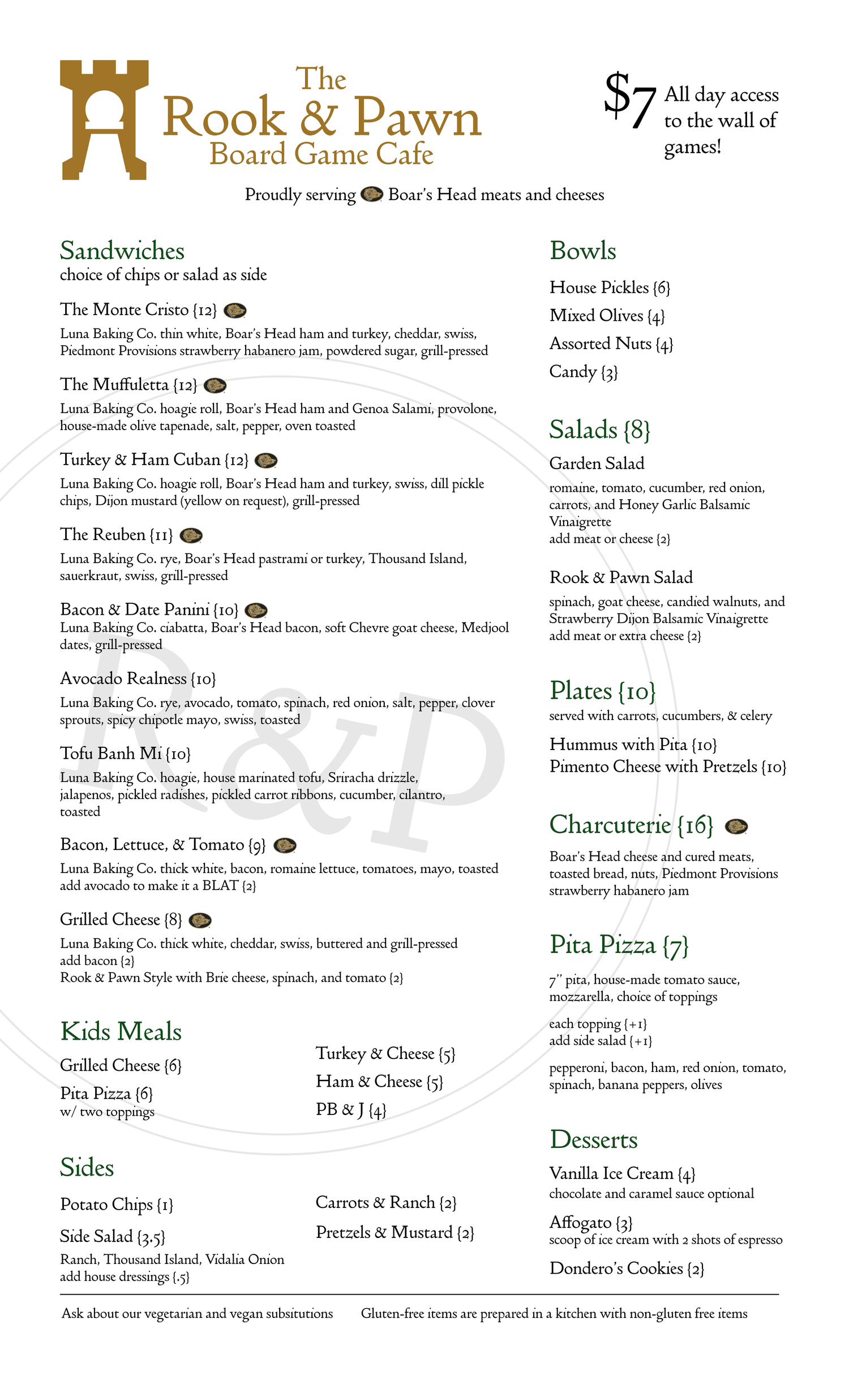 Food & Drink — The Rook & Pawn