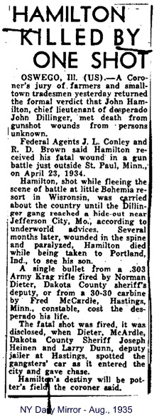 Hamilton's Fate: SAC Earl J. Connelley & Others