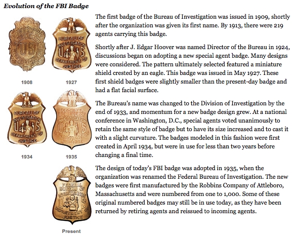 Early FBI Badge