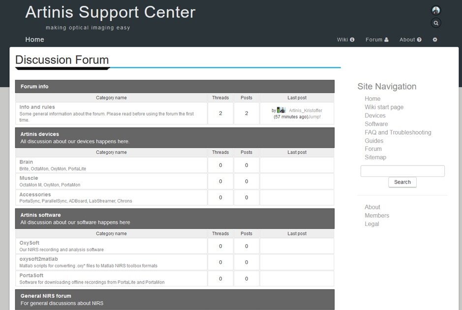 Artinis Support Center - Artinis Medical Systems | fNIRS and NIRS devices
