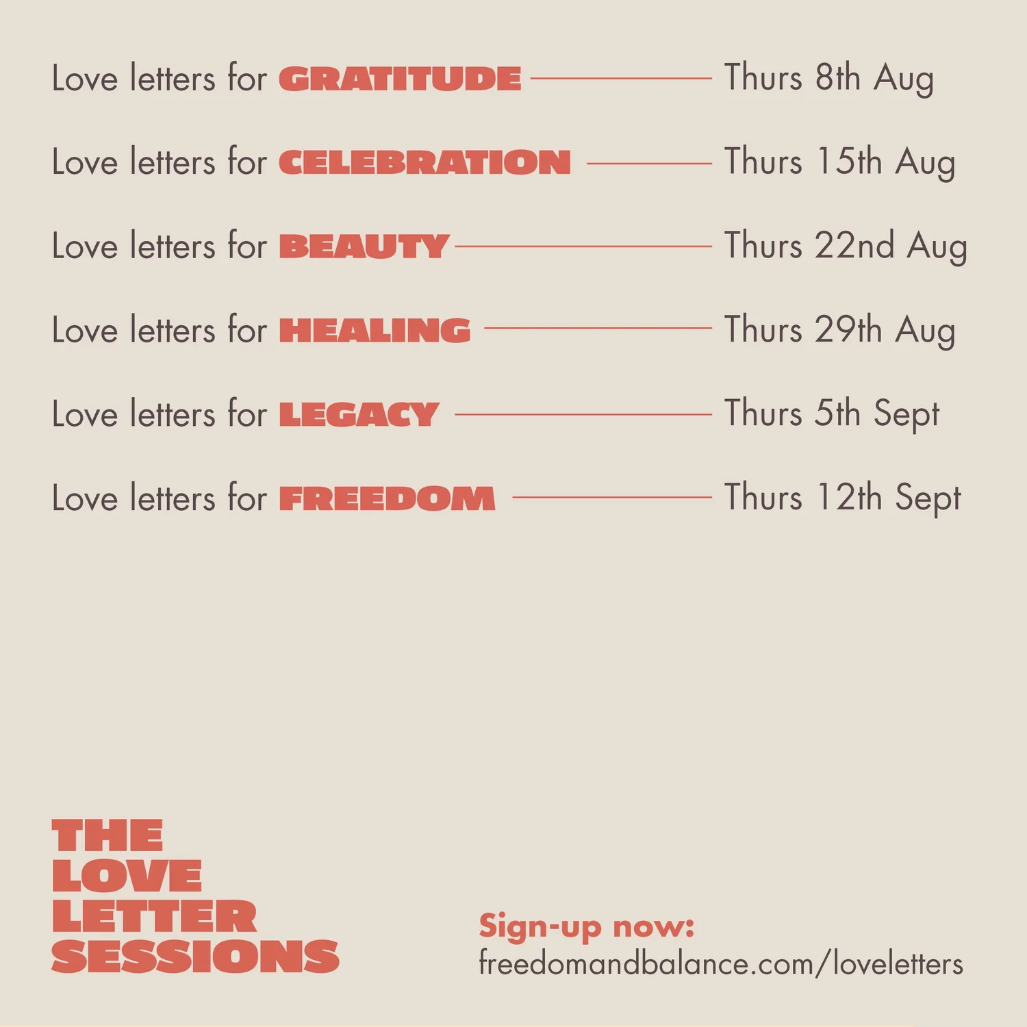 Love Letters for my People — Freedom & Balance