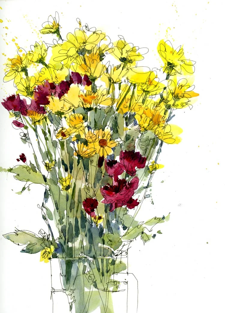 Flower sketches — Shari Blaukopf Watercolours