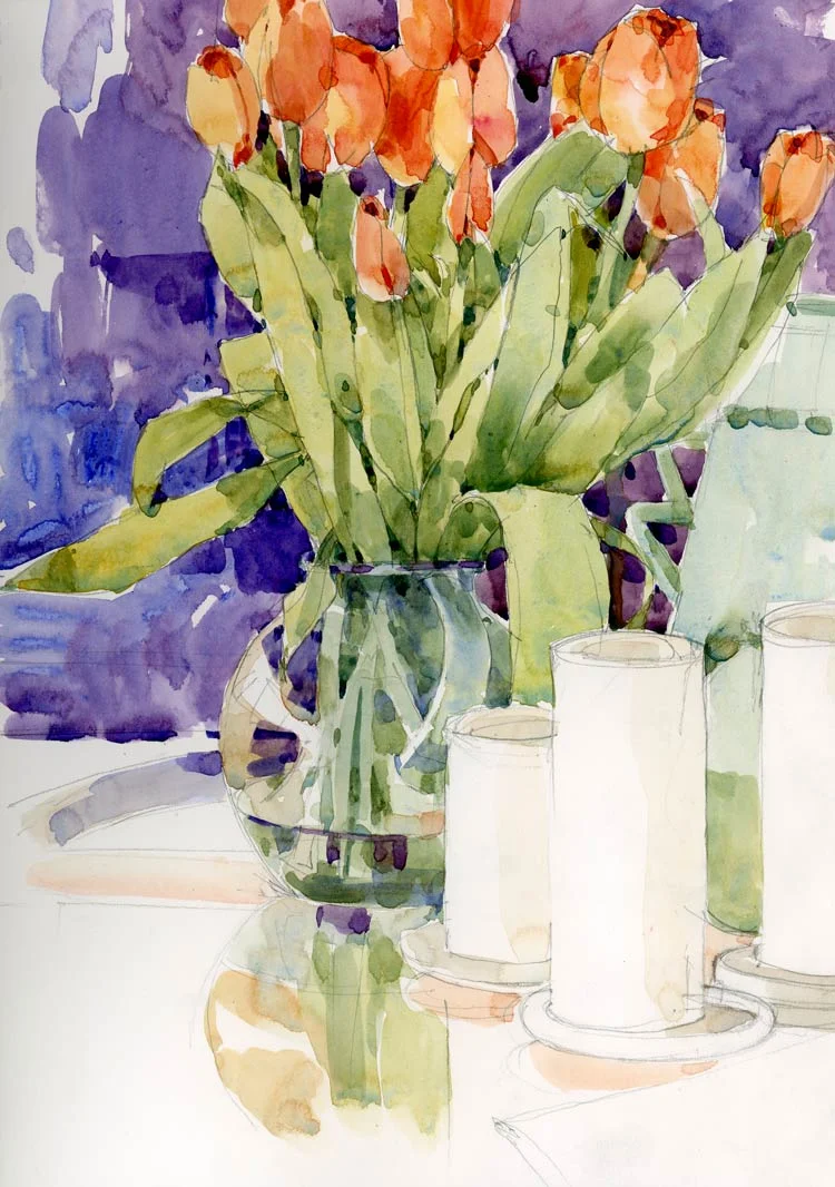Flower sketches — Shari Blaukopf Watercolours