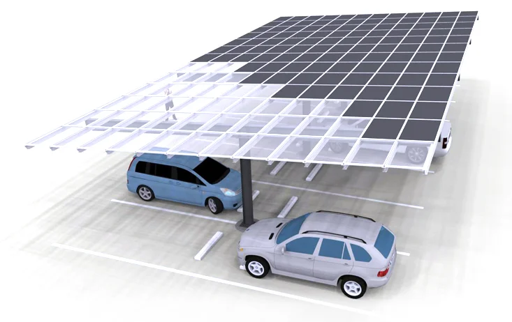 Solar Double Purlin Over w/end Cantilever — Carport Structures Corp.
