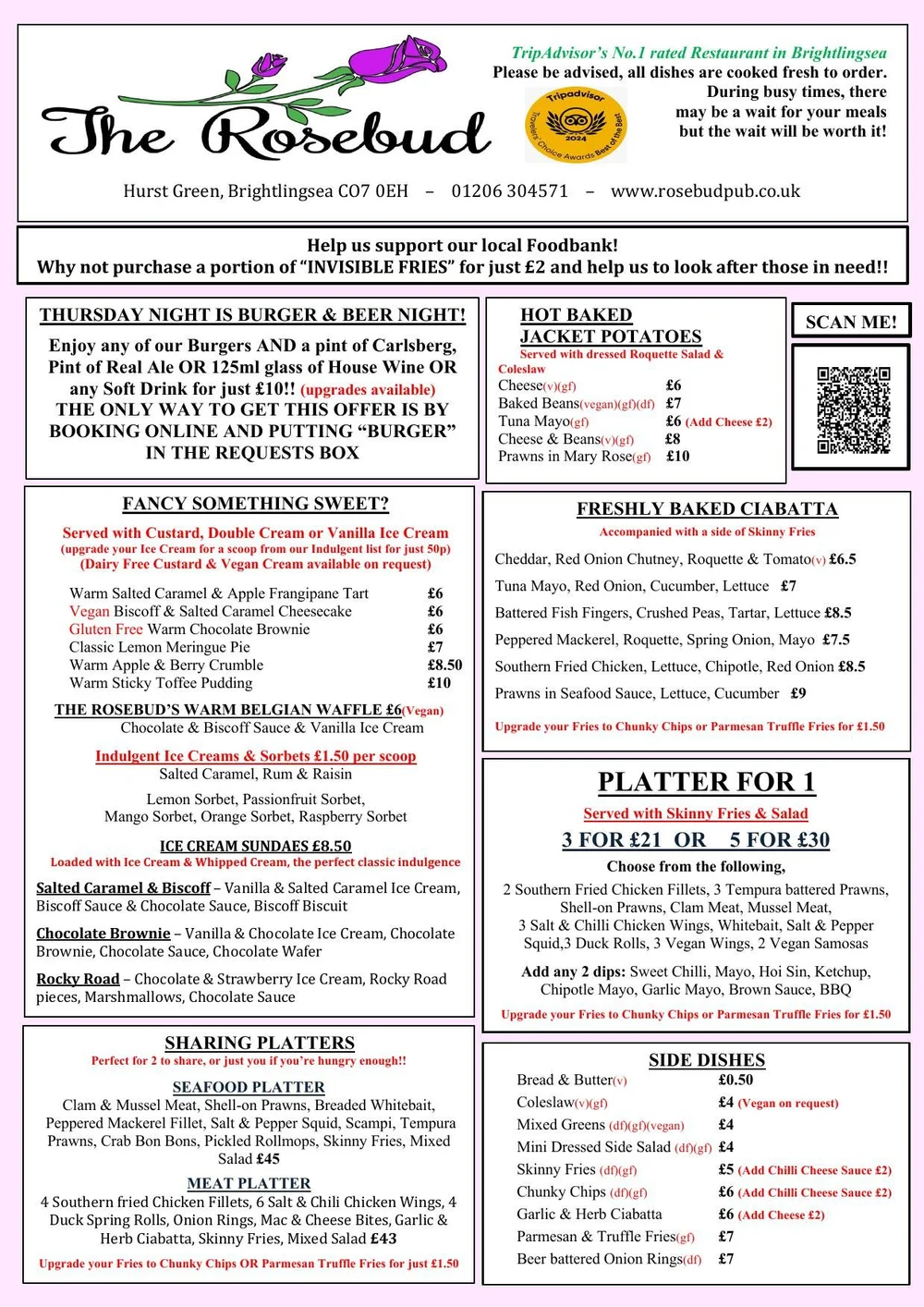 Our Menu — The Rosebud seafood restaurant & pub