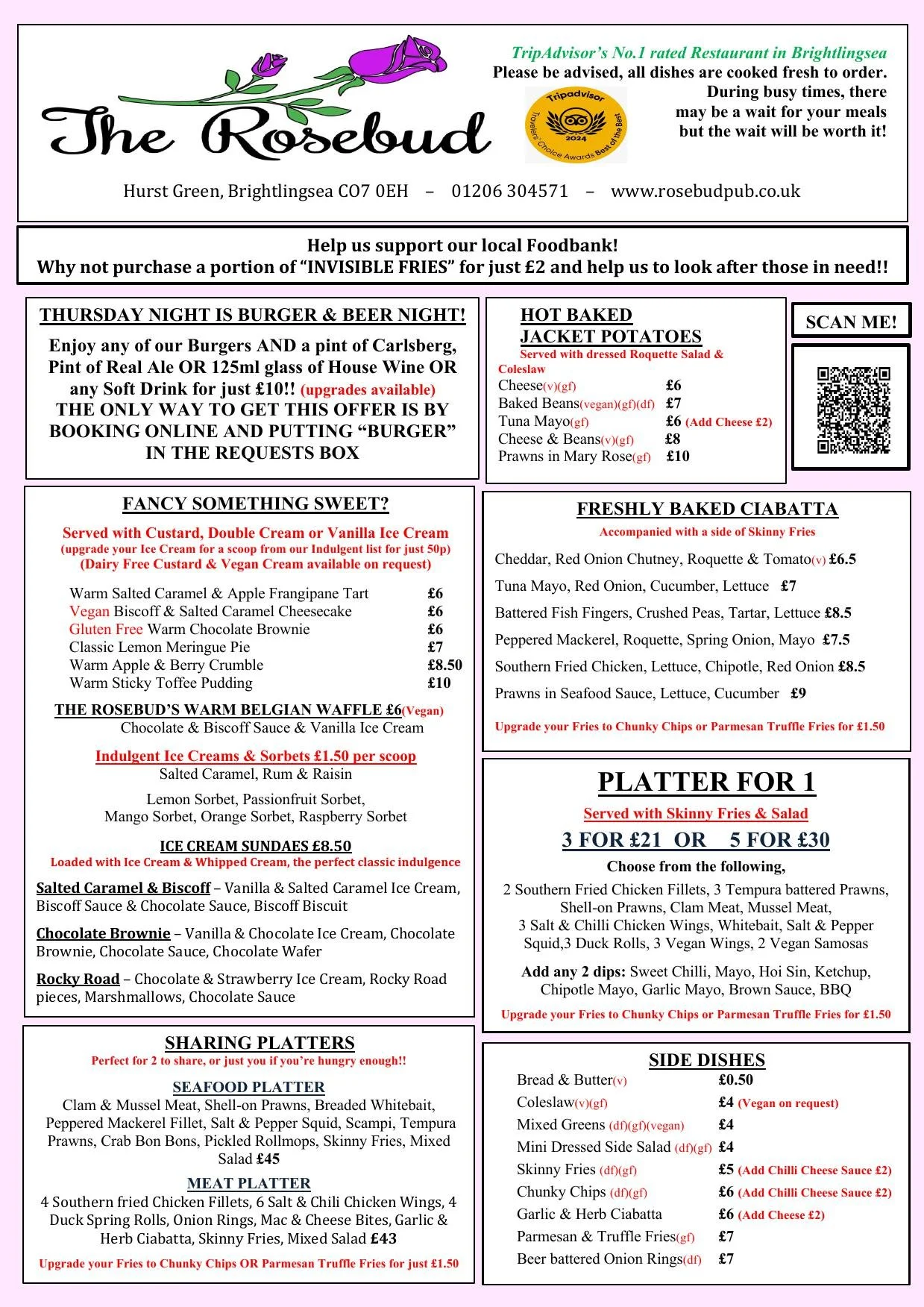 Our Menu — The Rosebud seafood restaurant & pub