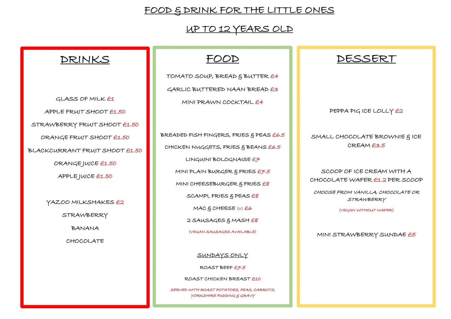 Our Menu — The Rosebud seafood restaurant & pub