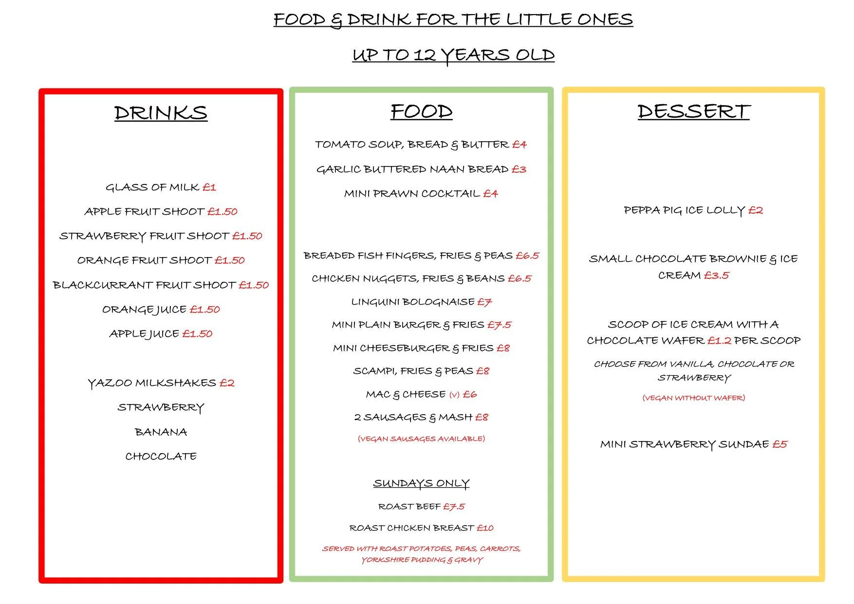 Our Menu — The Rosebud seafood restaurant & pub