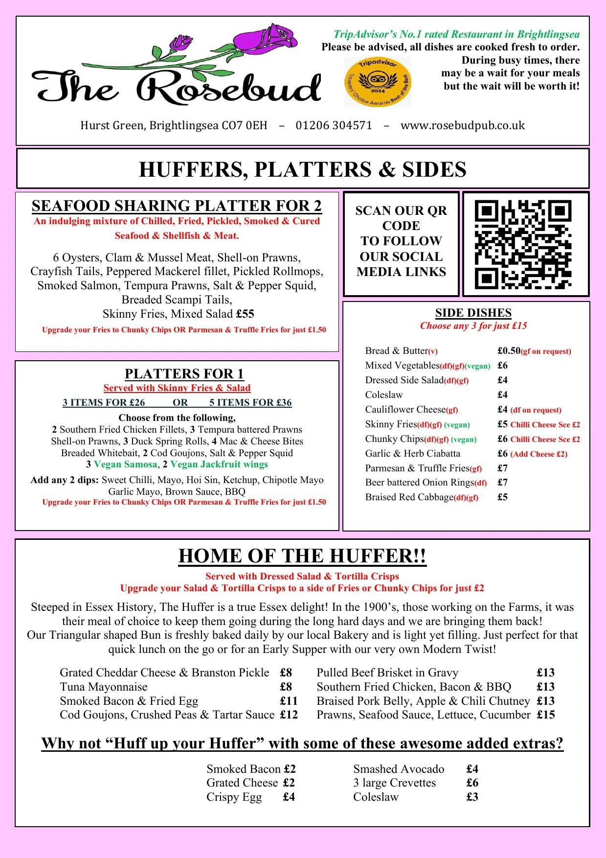 Our Menu — The Rosebud Seafood Restaurant & Pub