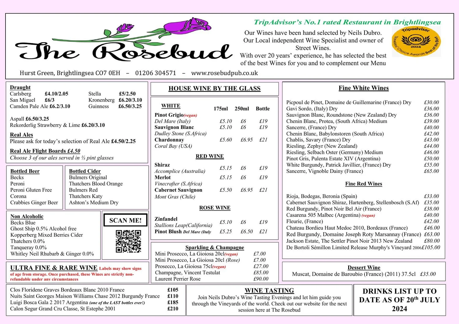 Our Menu — The Rosebud Seafood Restaurant & Pub