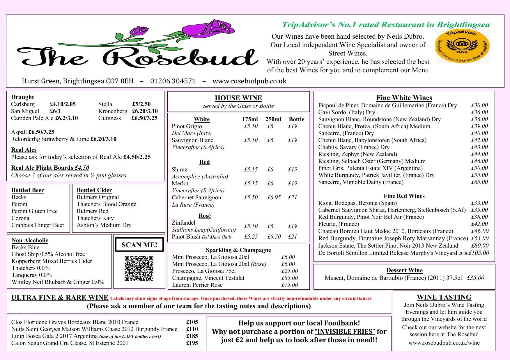 Our Menu — The Rosebud seafood restaurant & pub