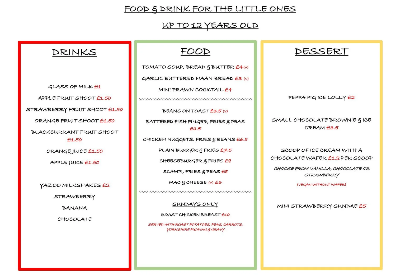 Our Menu — The Rosebud seafood restaurant & pub