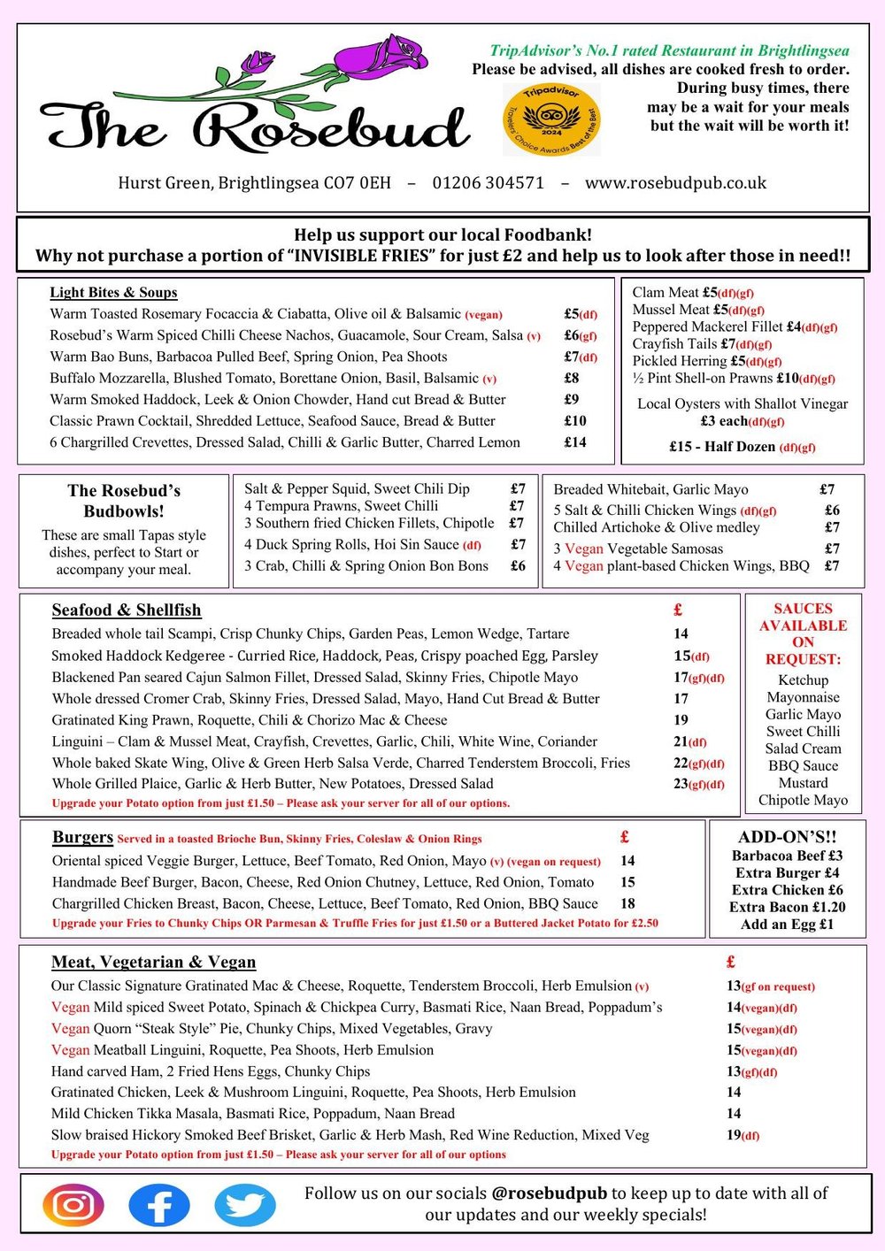Our Menu — The Rosebud seafood restaurant & pub