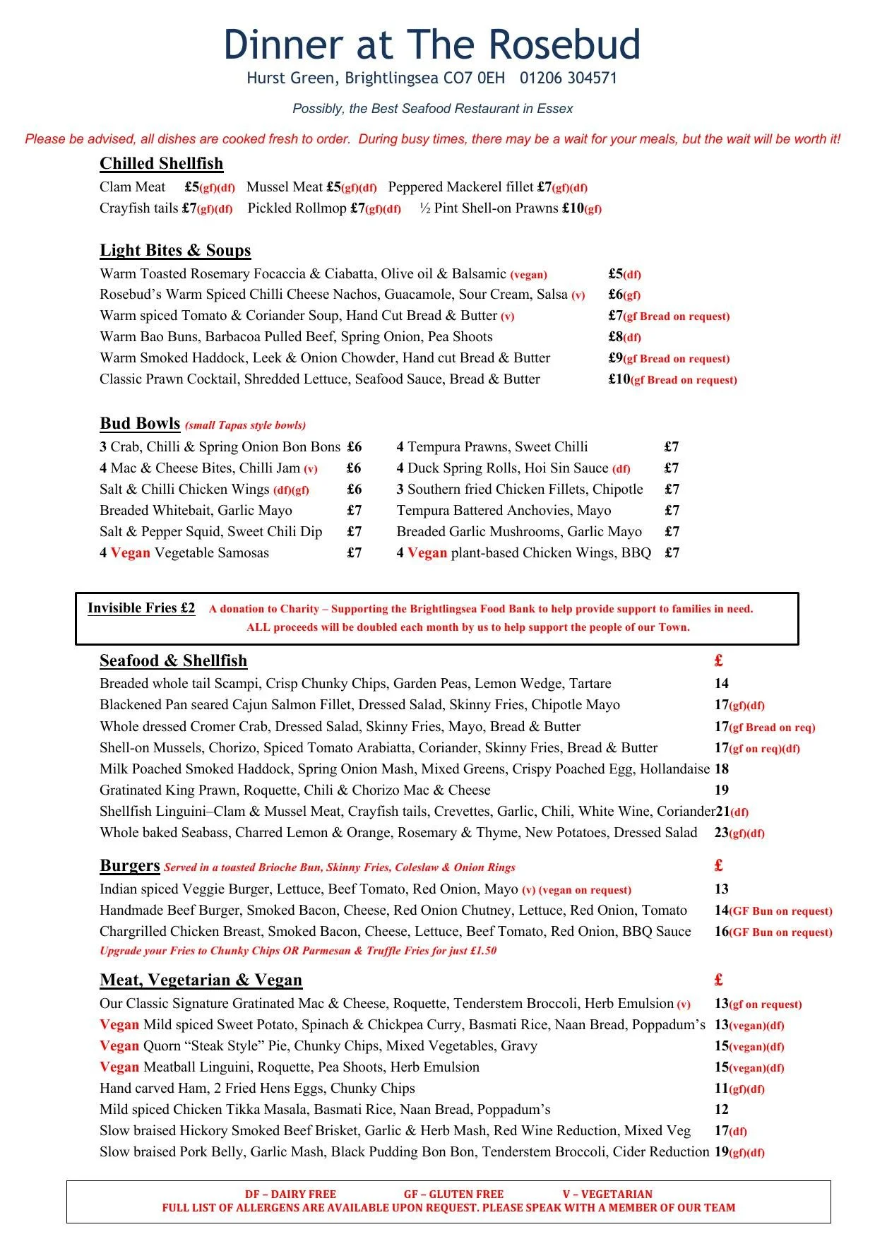 Our Menu — The Rosebud seafood restaurant & pub