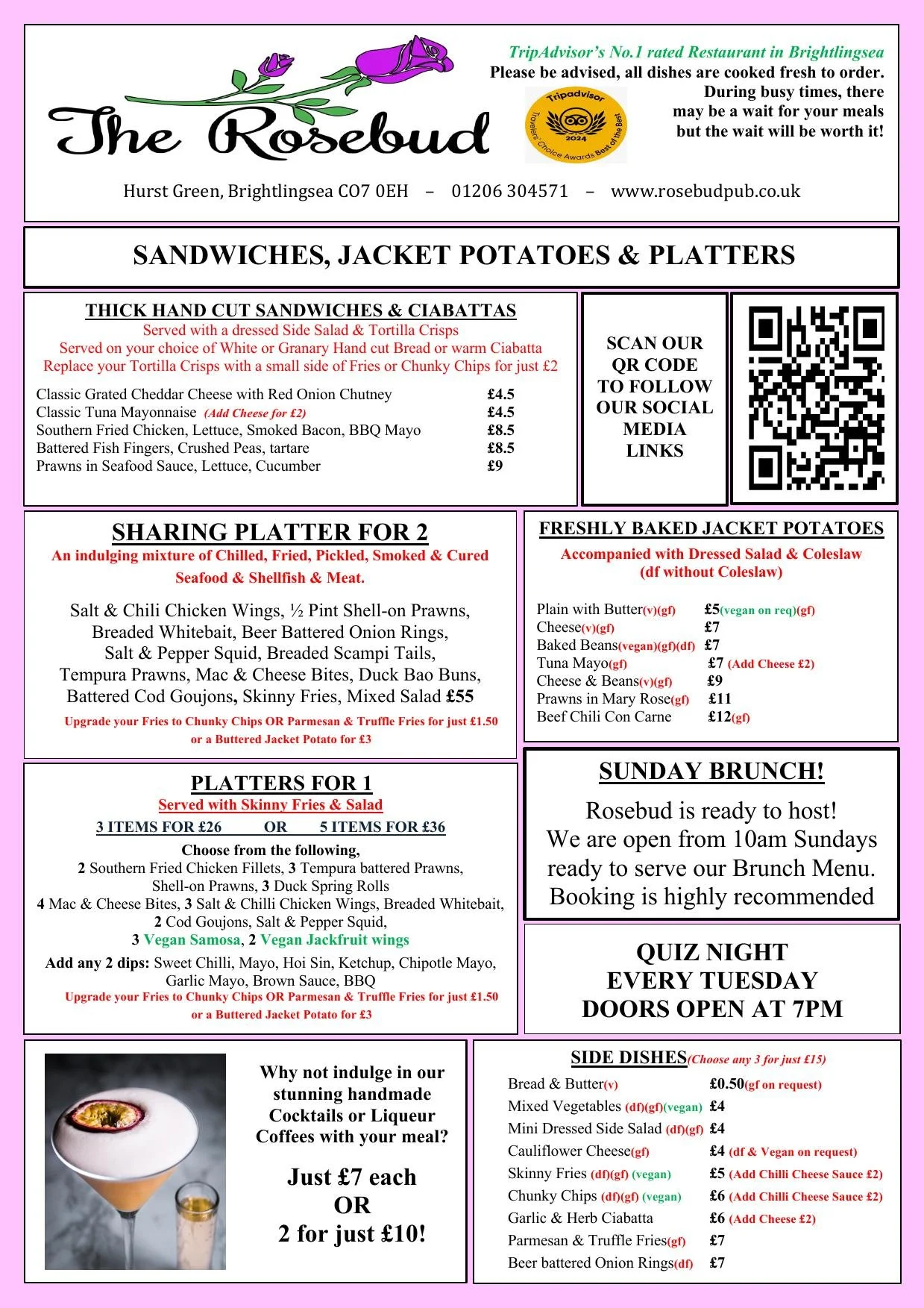 Our Menu — The Rosebud Seafood Restaurant & Pub