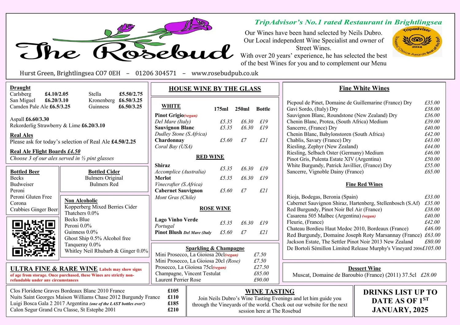 Our Menu — The Rosebud Seafood Restaurant & Pub