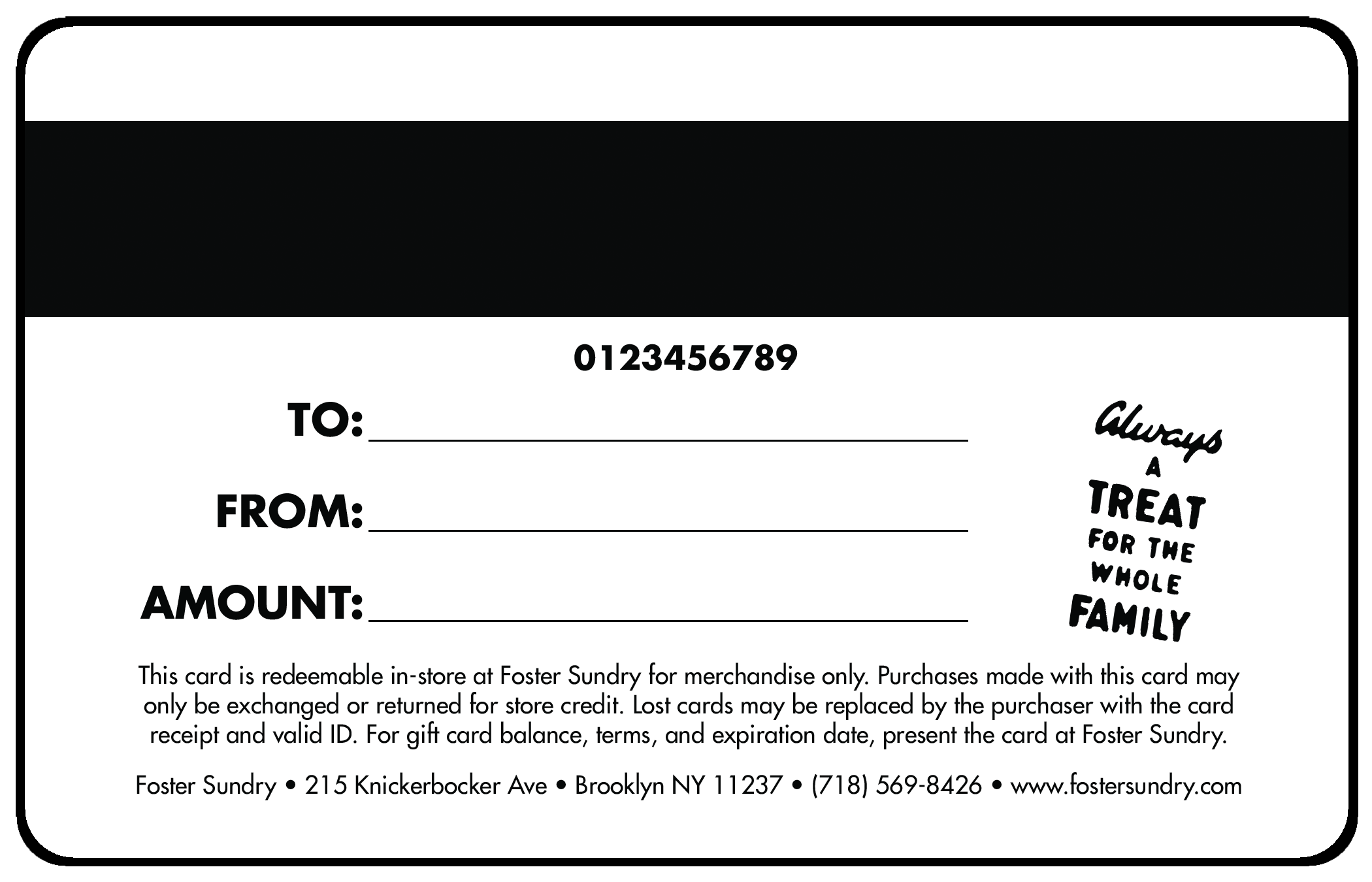 Foster Sundry Gift Card — Foster Sundry