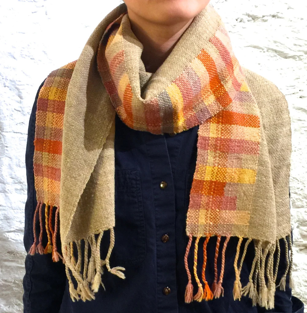 Orange Plaid Scarf