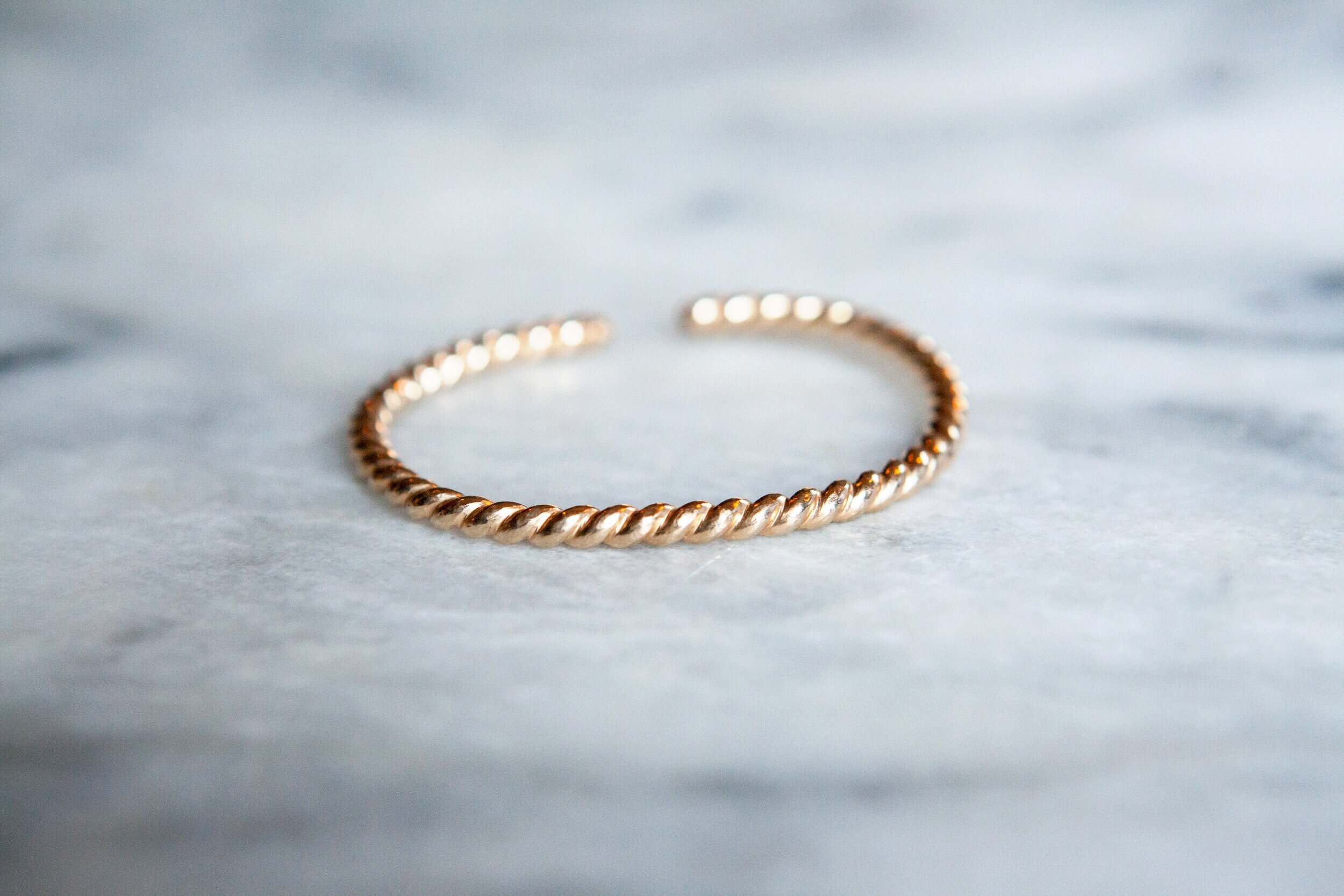 Yellow Gold Half Round — Maple & J