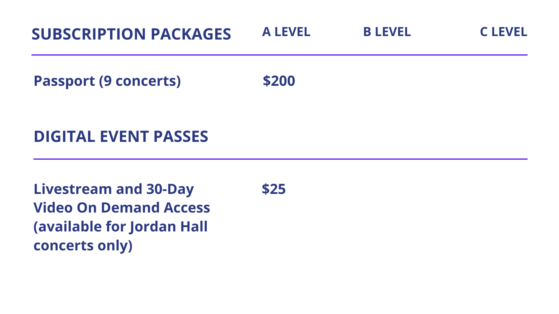 A Far Cry Subscription Season Packages. Subscribe Early and Save — A ...