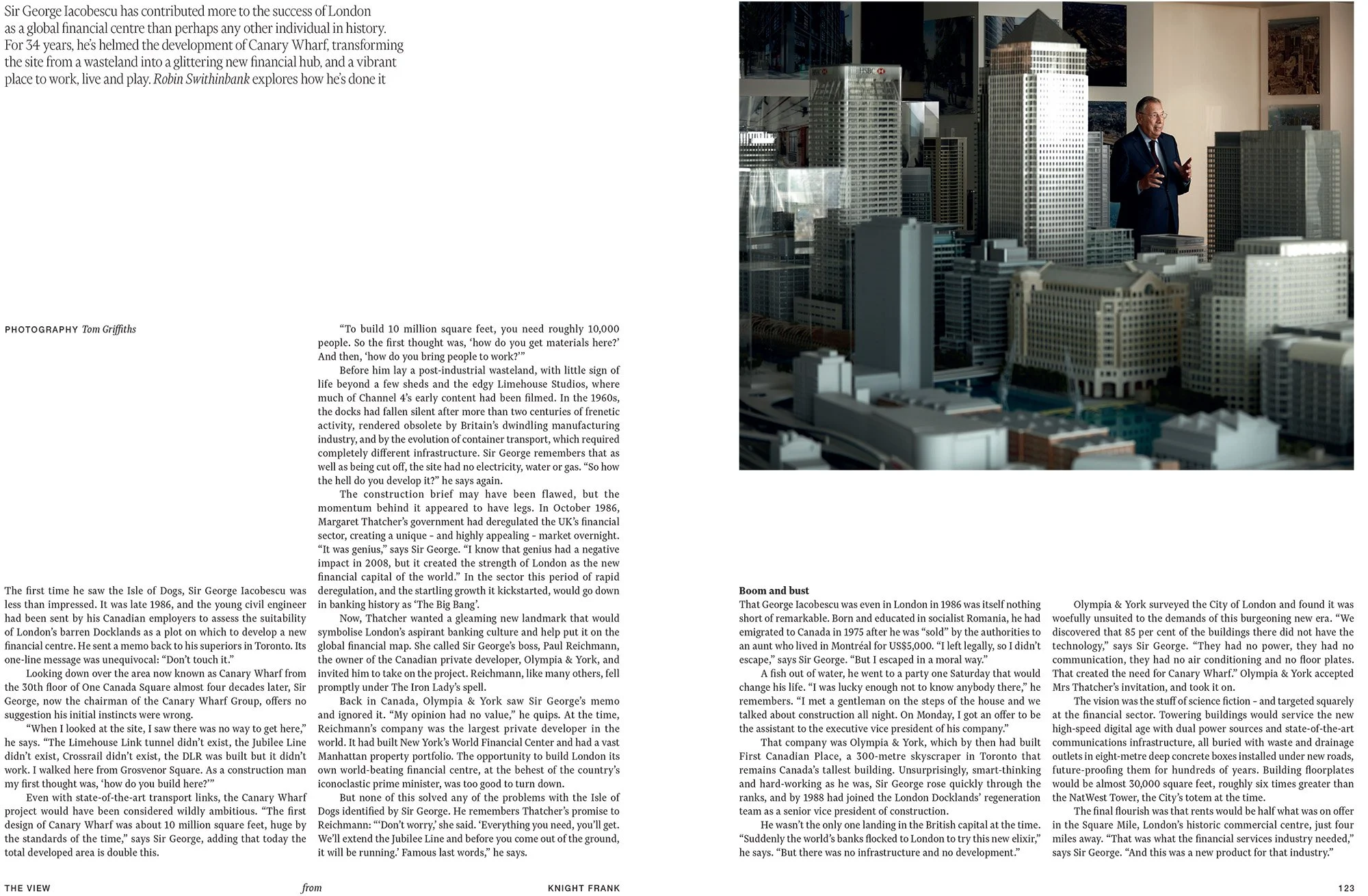 The Man Who Made Canary Wharf — Tom Griffiths Photographer