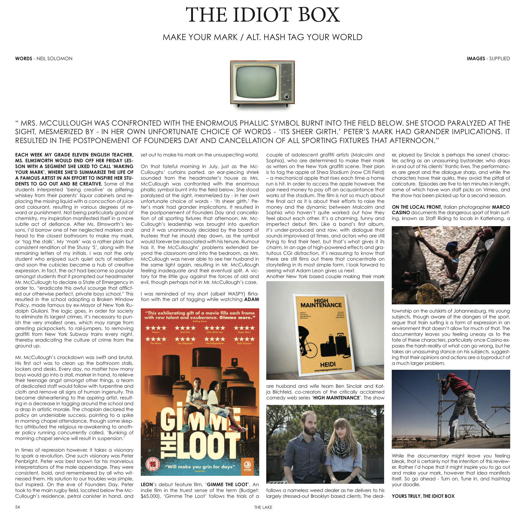 The Lake Issue 1 — Neil Solomon