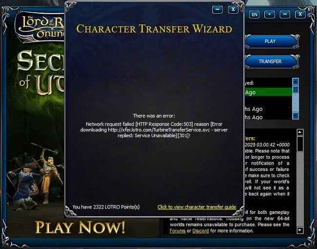 LOTRO: 64-Bit Server Migration Part 3 — Contains Moderate Peril