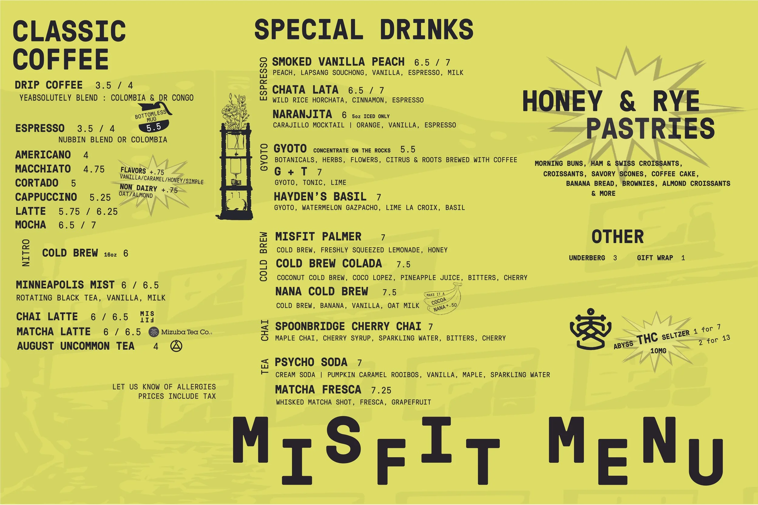 Menu — Misfit Coffee Co.