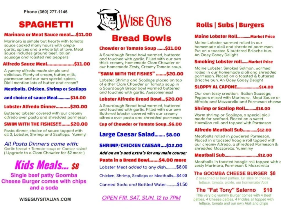 Wise Guys Italian | Belfair — Explore Hood Canal