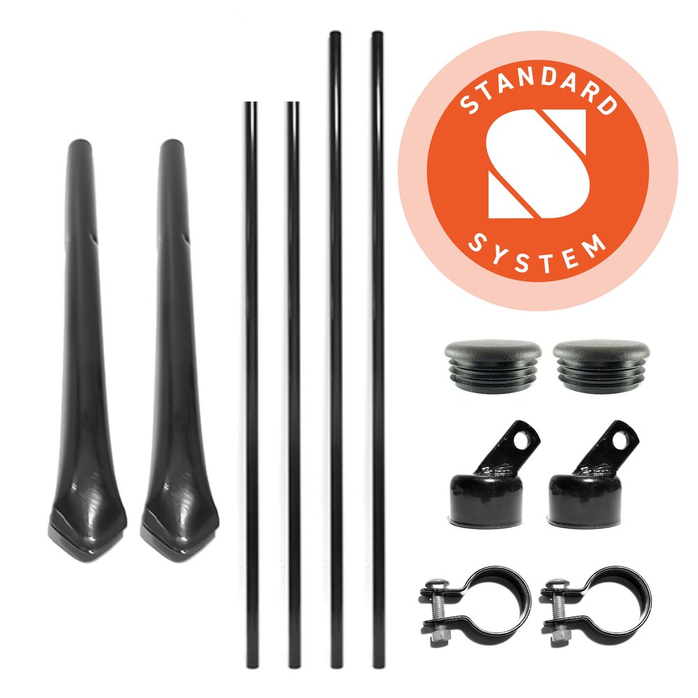 7-ft. Standard System Heavy Deer Fence Corner Post Kit, 1 5/8 inch, 2 ...
