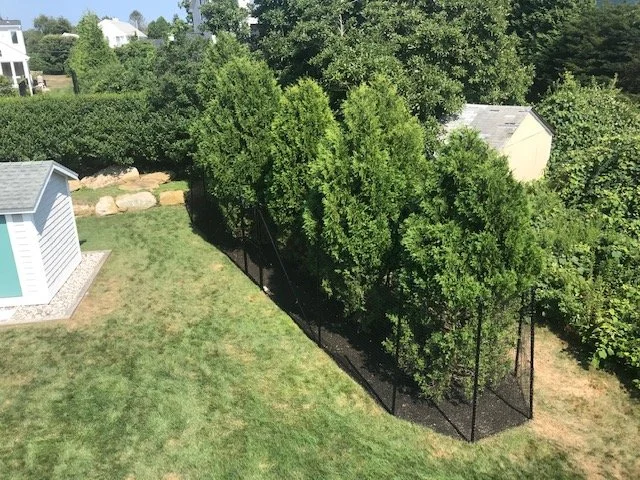 Deer Fencing Installed on a Curve — The Benner Deer Fence Company