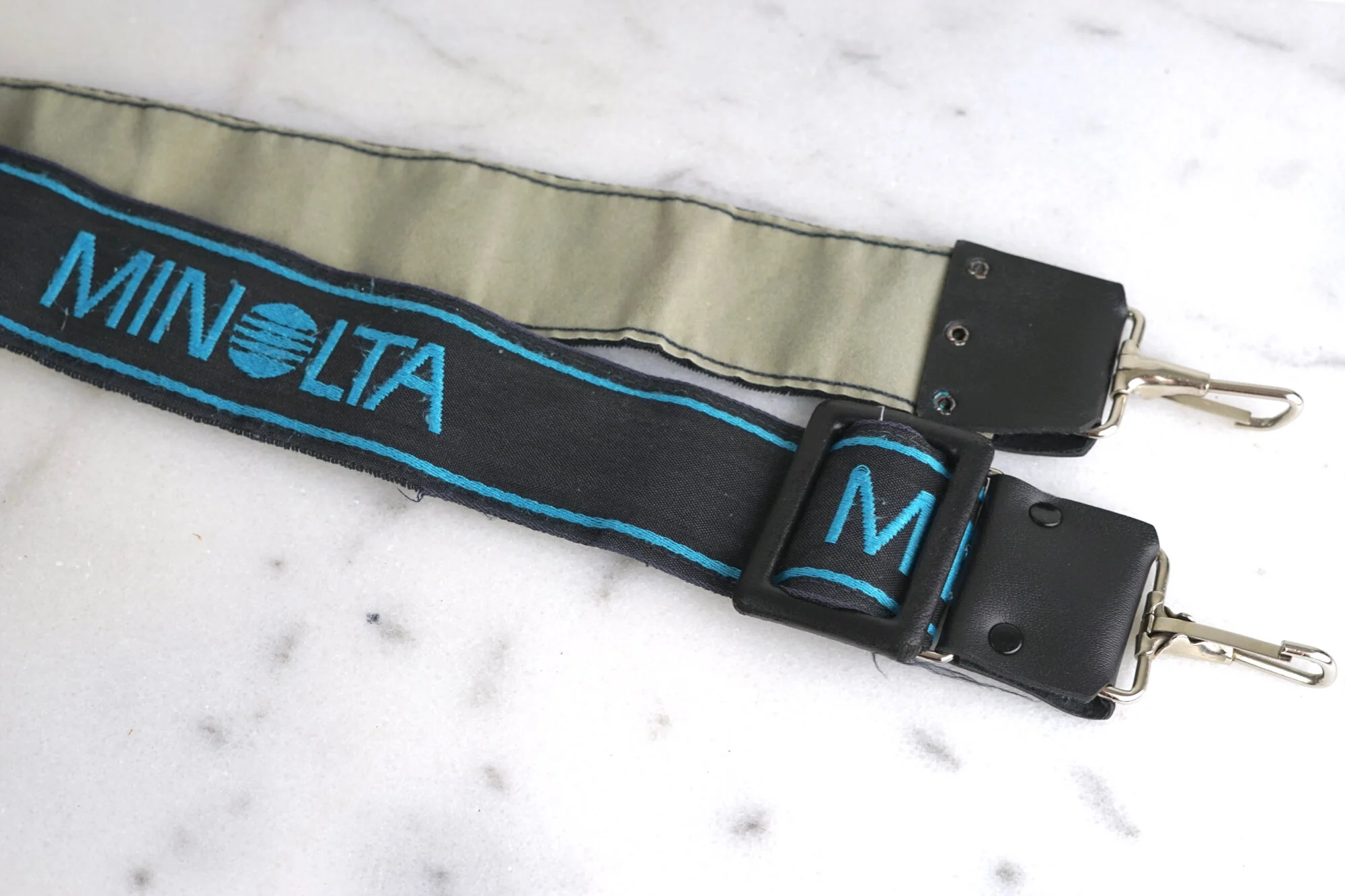 Minolta Camera Strap in Black and Blue — F Stop Cameras