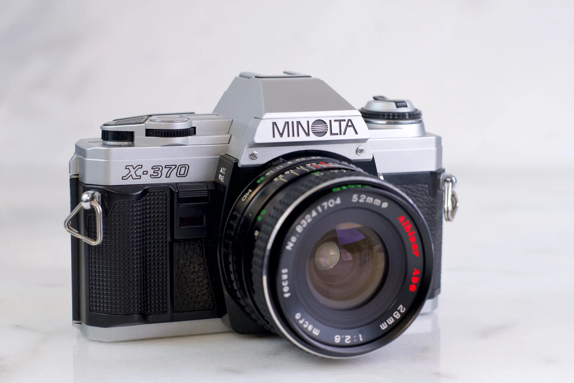 Minolta X-370 35mm SLR Film Camera with Albinar ADG 28mm f/2.8 Wide ...