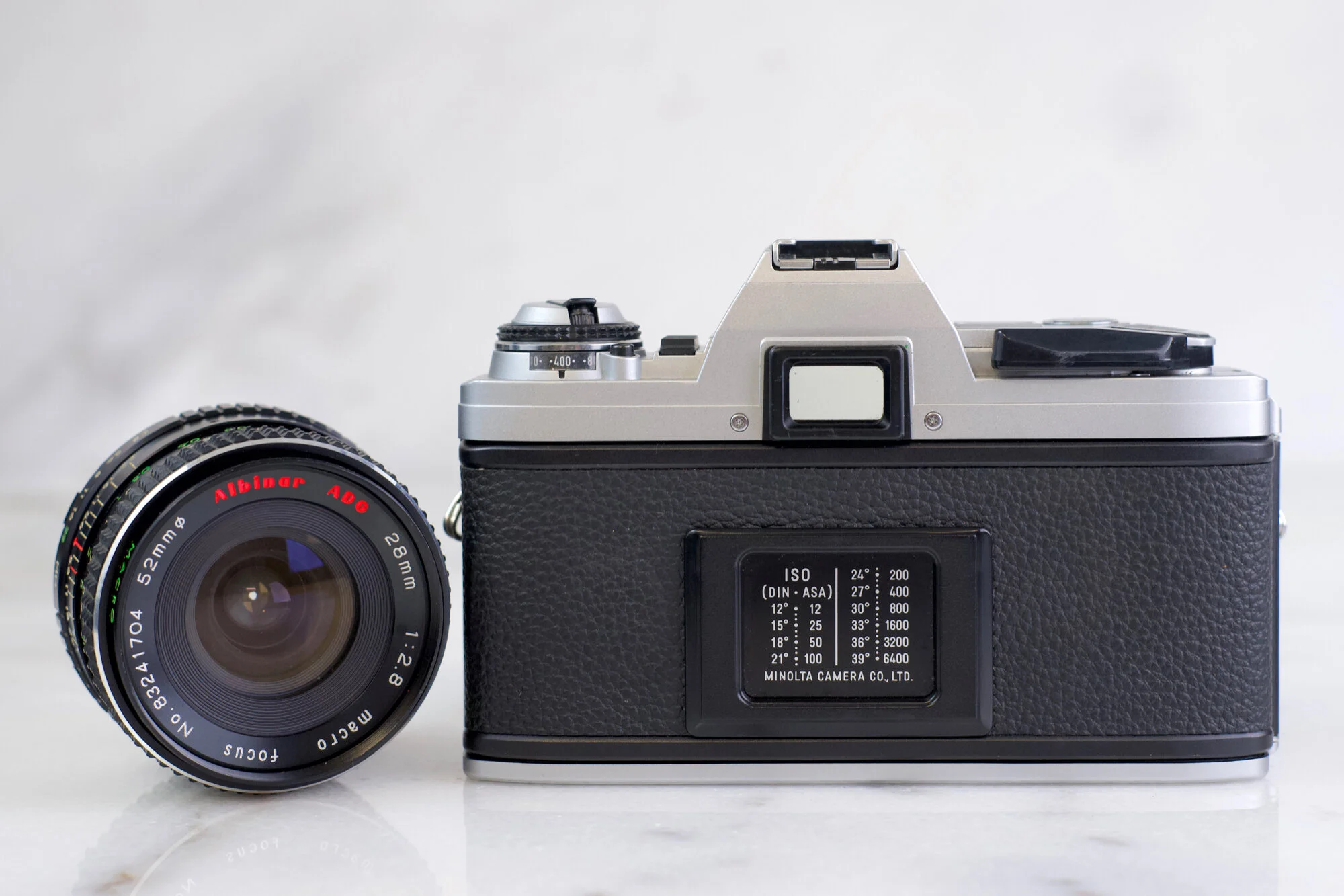 Minolta X-370 35mm SLR Film Camera with Albinar ADG 28mm f/2.8 Wide ...