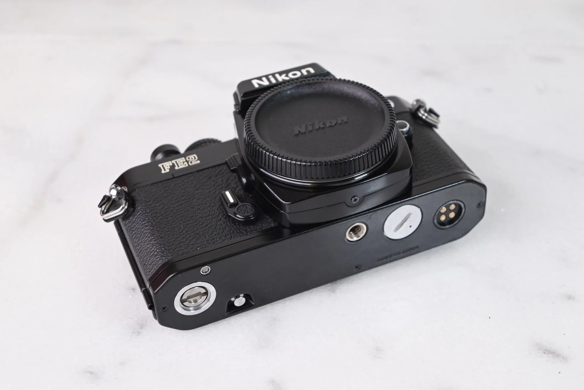 Nikon FE2 Titanium Shutter Model 35mm Film SLR Camera with Body Cap ...