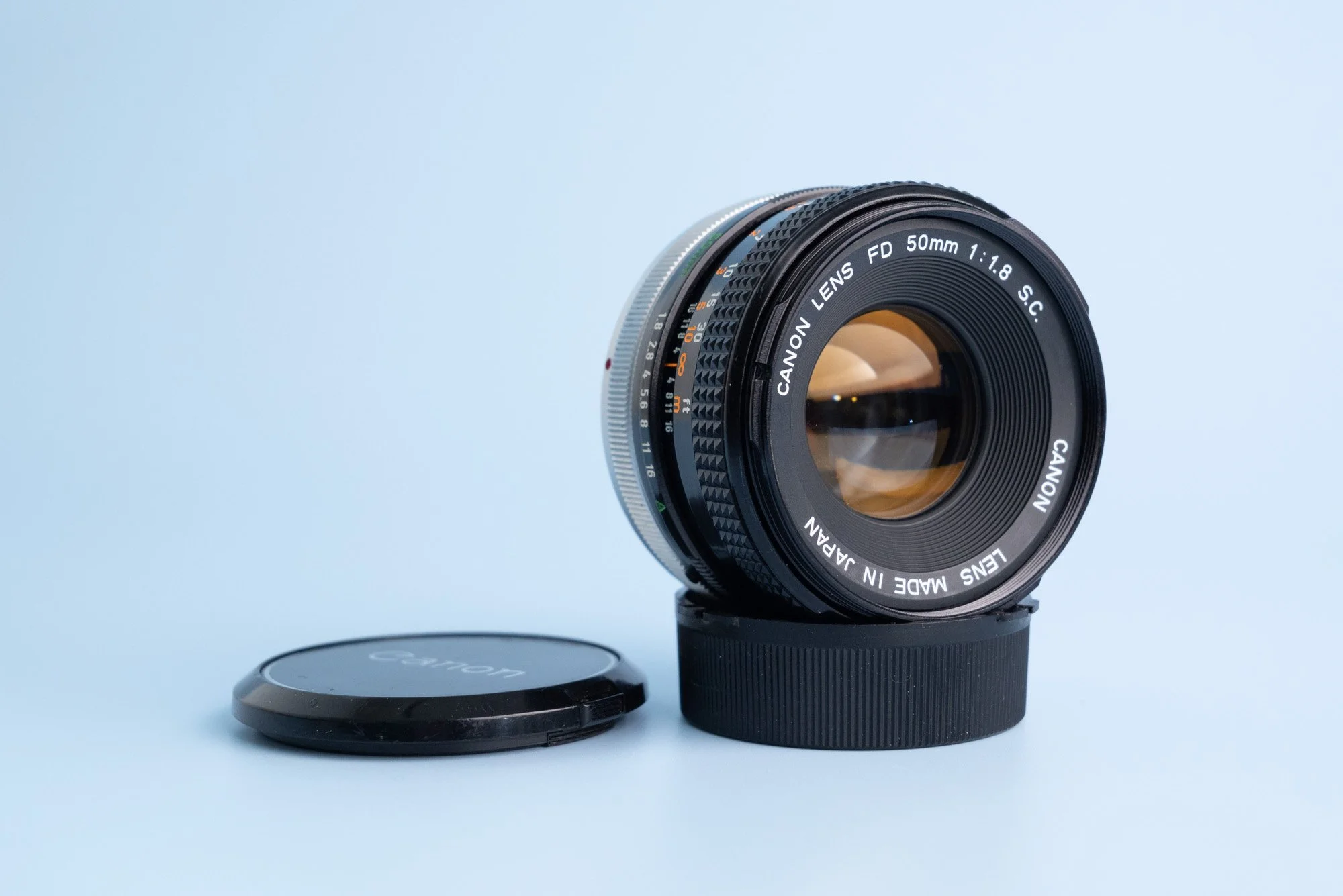Canon FD 50mm F/1.8 Prime Lens for FD-Mount with Lens Caps — F Stop Cameras
