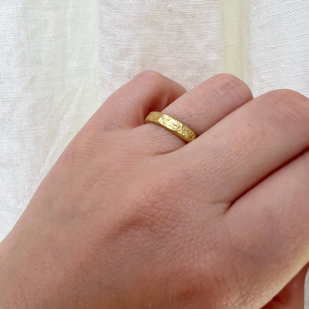 white gold slim lava band — Sarah Swell Jewelry