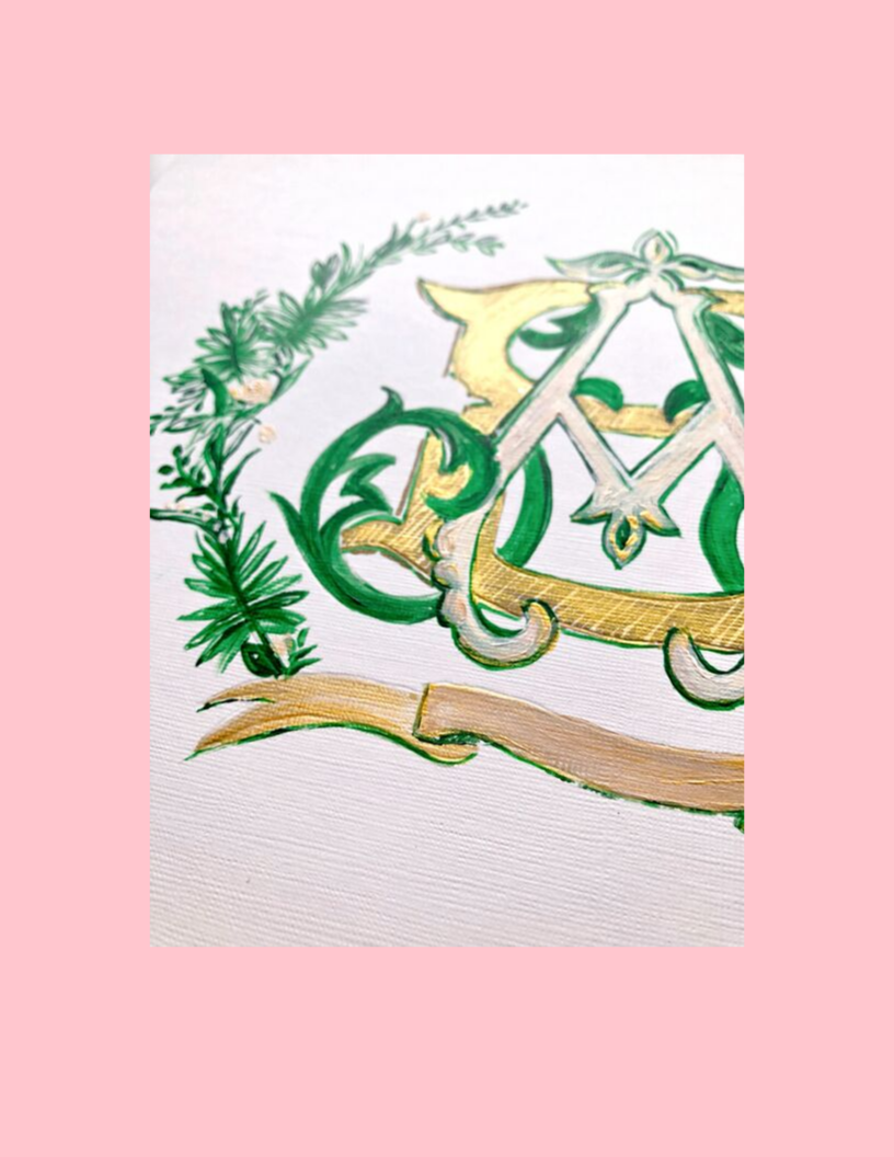 Megan Carn/A Gorgeous Wedding: Crests, Cards, and Live Paintings