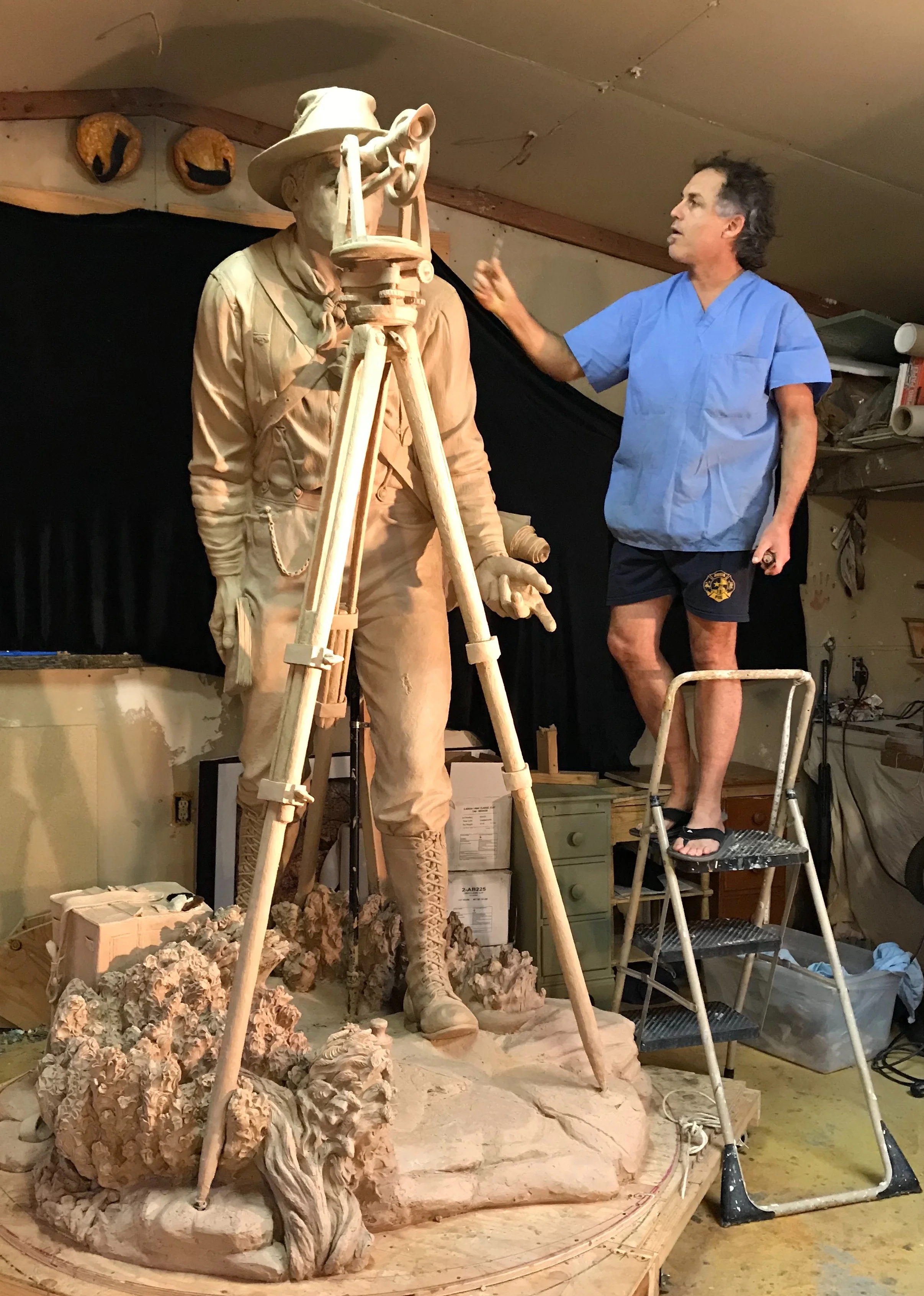 The Surveyor-Large Bronze Sculpture — DAVE LAMURE JR FINE ART