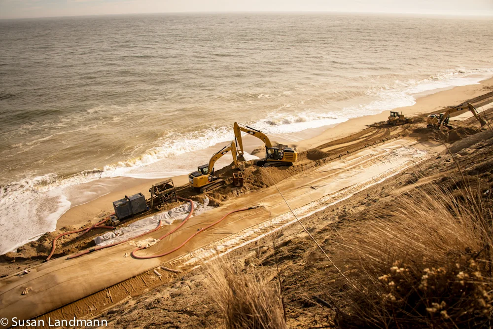 Sconset Geotube Installation Begins — Nantucket Coastal Conservancy