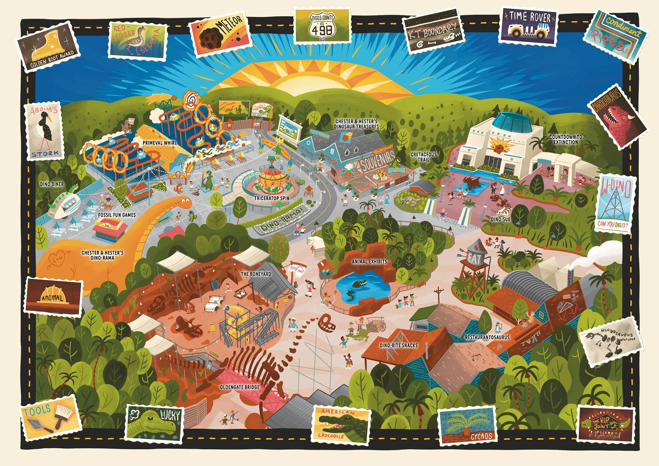 Dinoland Map — Rob Yeo Design