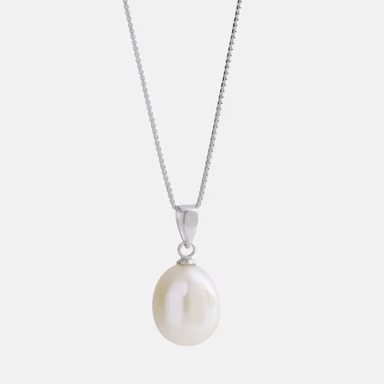 Single Pearl Drop Necklace