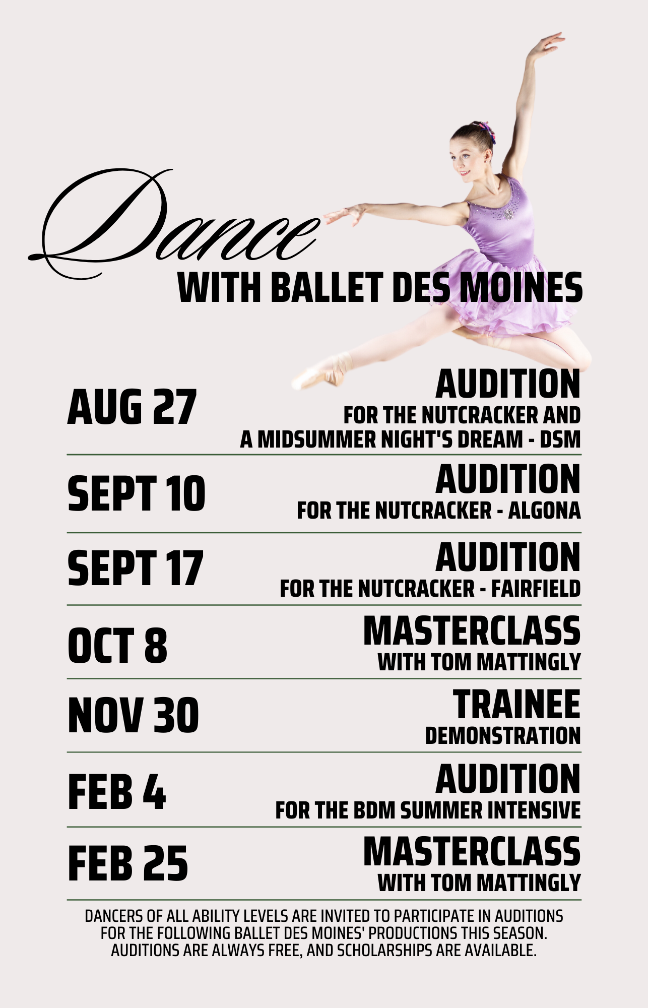 Audition — Ballet Des Moines