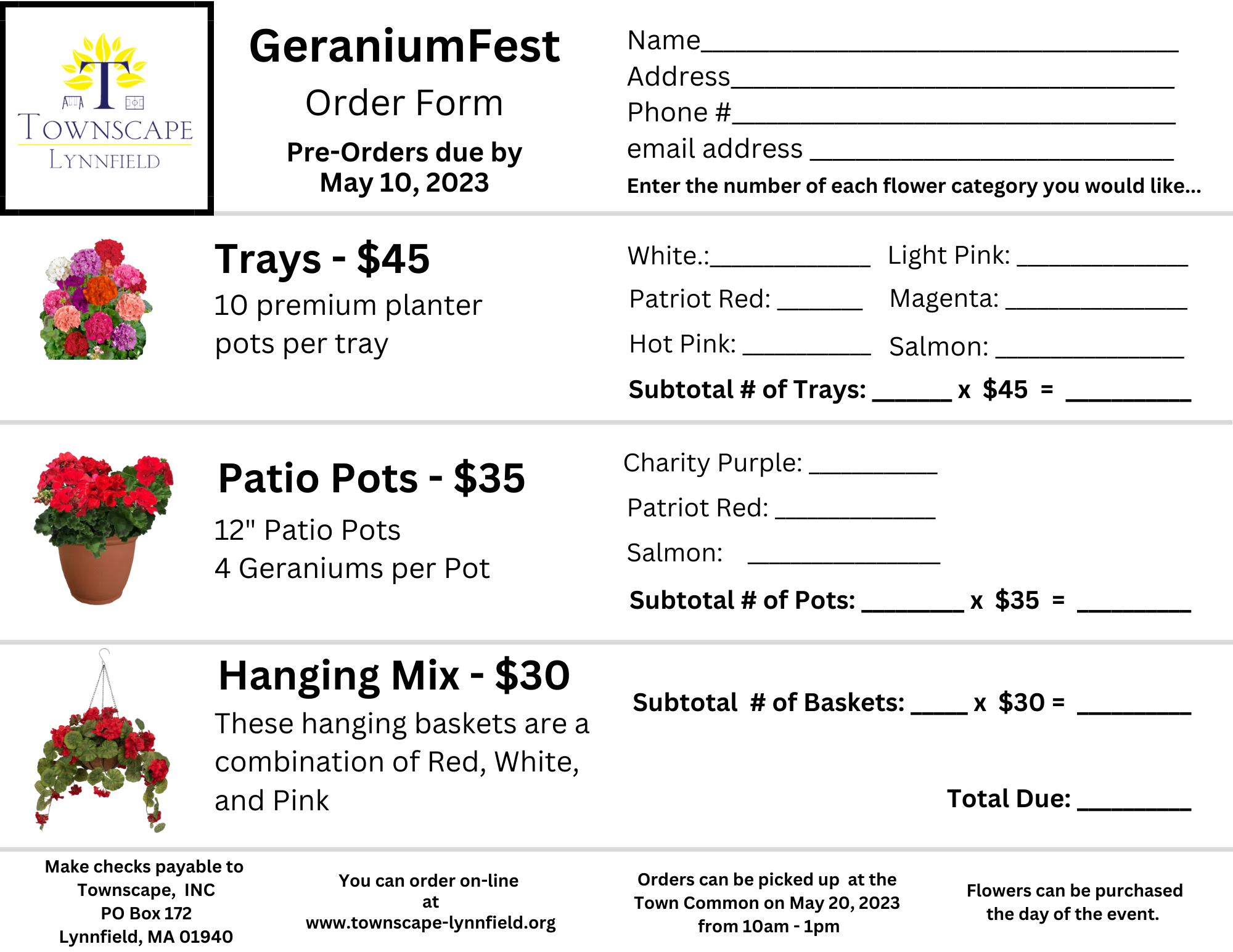 Flower Fundraiser Order Form | Best Flower Site