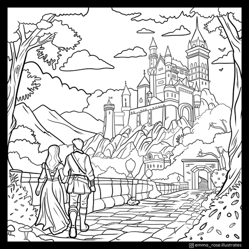 Free Fantasy colouring pages — Emma Rose