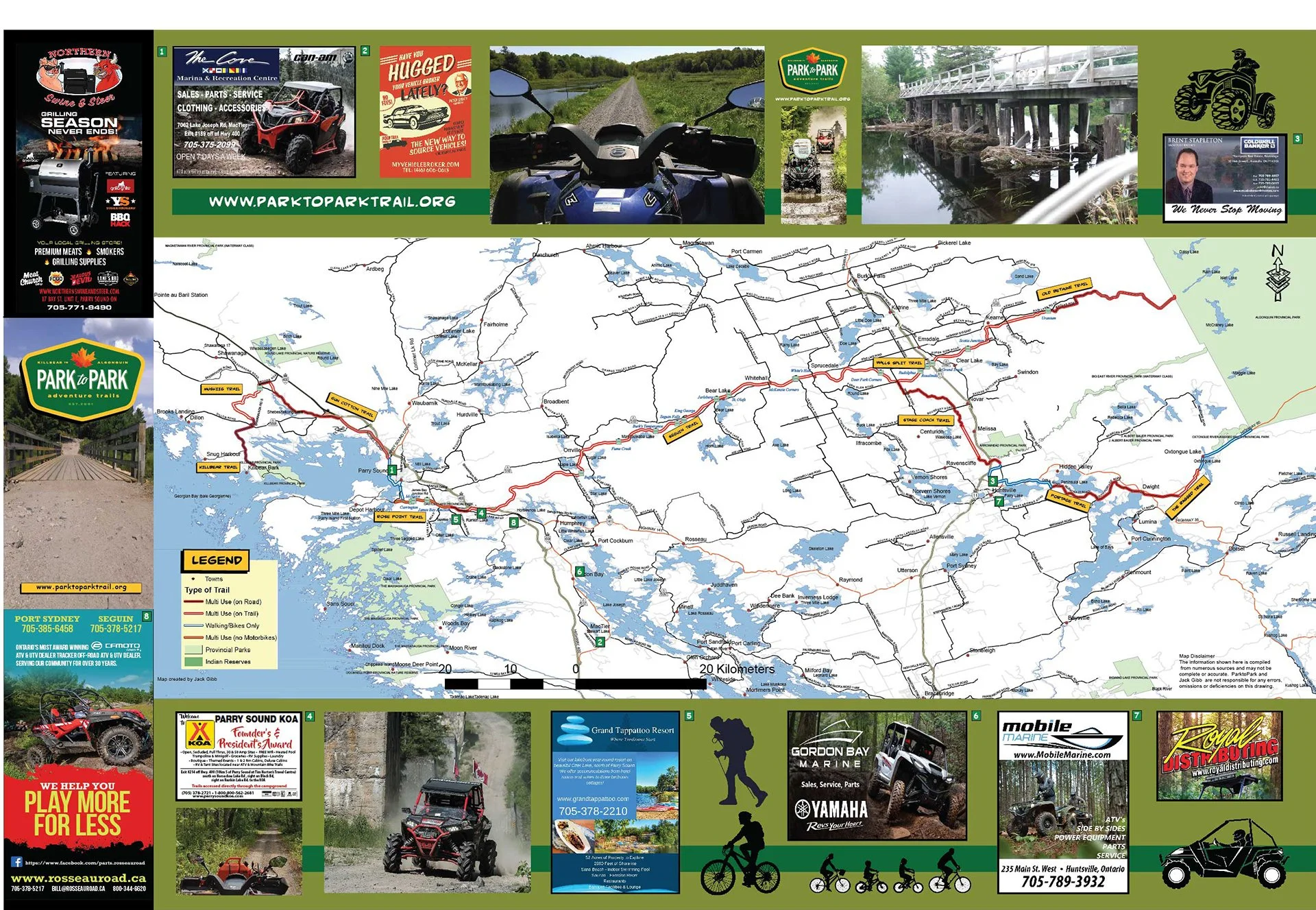 Trail Map — Park to Park Trail