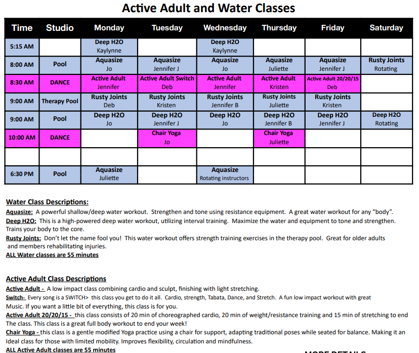 Group Fitness — Sports Academy & Racquet Club